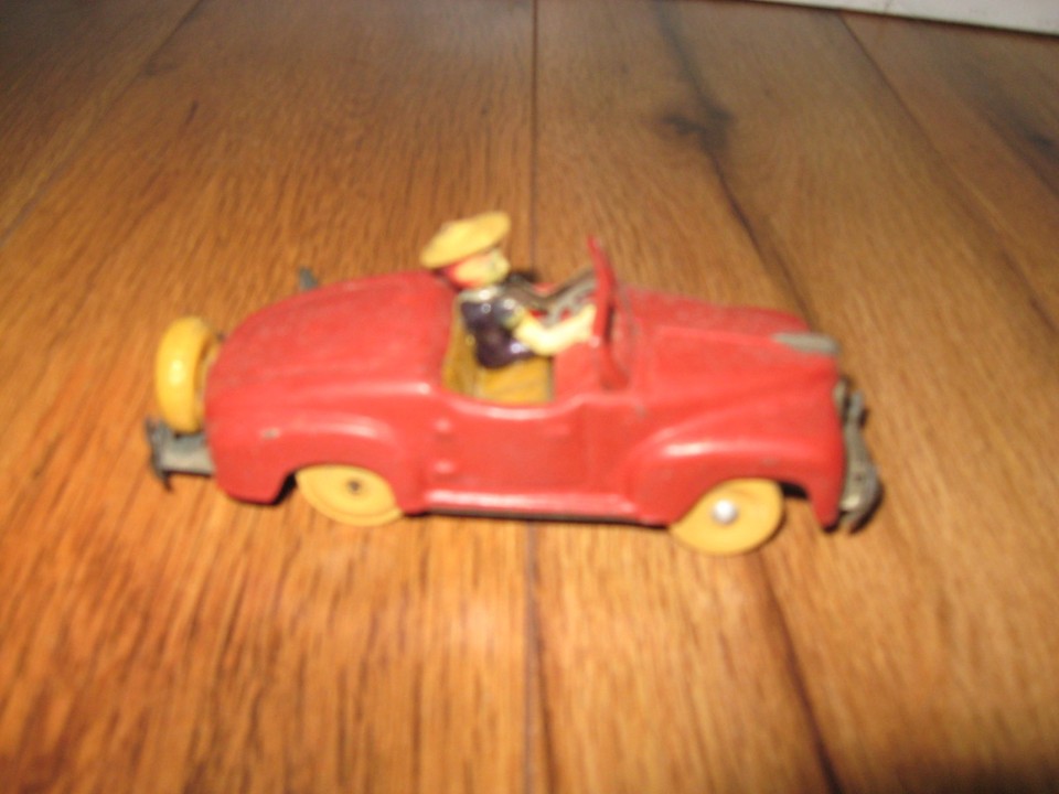 Vintage Antique Red Wind Up Convertible Car Made In Occupied Japan ...