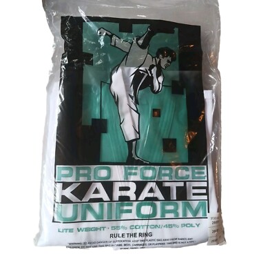 Pro Force Karate Uniform Size 00 Stock #26691 55% Cotton/45% | eBay