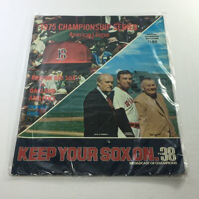 1975 Championship Series American League Boston Red Sox vs Oakland ...