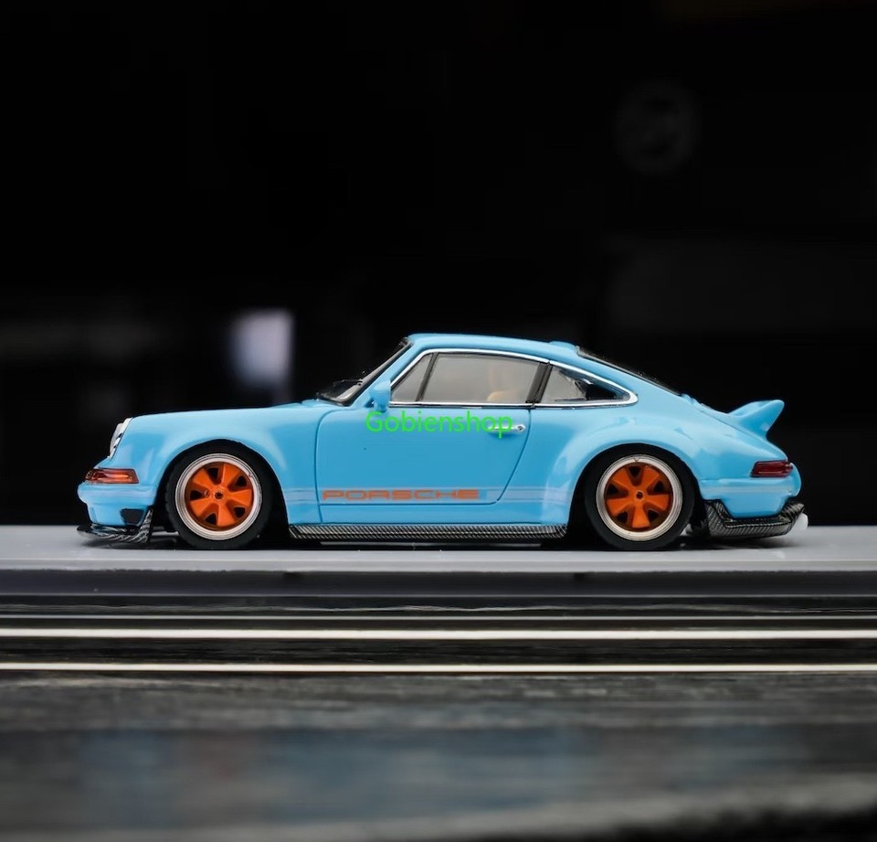 GB Zincit 1:64 Blue 911 964 Singer DLS Sports Model Diecast Collect Car ...