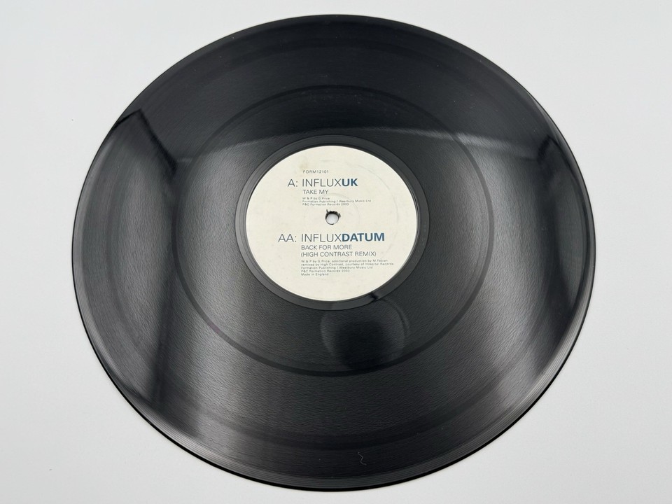 Influx UK - Take My / Back For More (High Contrast Remix), 12", (Vinyl ...