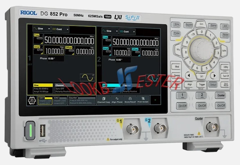 7'' Touch Screen RIGOL DG852 Pro 50MHz Dual Channel Arbitrary Waveform ...