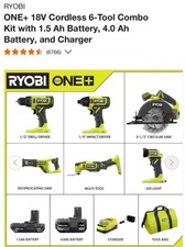 Ryobi P1819 18V ONE+ Cordless 6-Tool Combo Kit for sale online | eBay