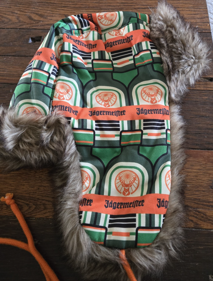 Jagermeister Thick Faux Fur Flaps Trapper Hat Winter Beanie Unisex ...