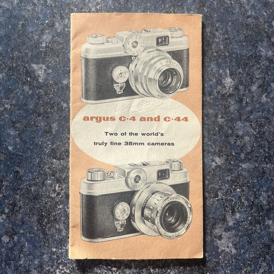 2 Vintage Argus 300 Slide Projector Manual and C4 & C44 Camera Manual ...