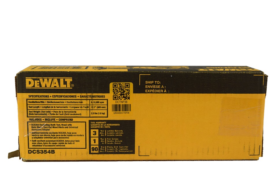 DeWalt DCS354B 20V Cordless Brushless Oscillating Multi-Tool (Tool Only ...