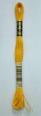 DMC Stranded Cotton Embroidery Floss, Colour 742 Light Tangerine | eBay ...