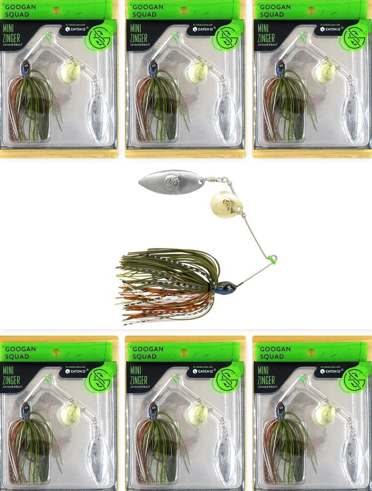 (6) Googan Squad 1/4 Oz Mini Zinger Tandem Blade Spinnerbaits Bluegill ...