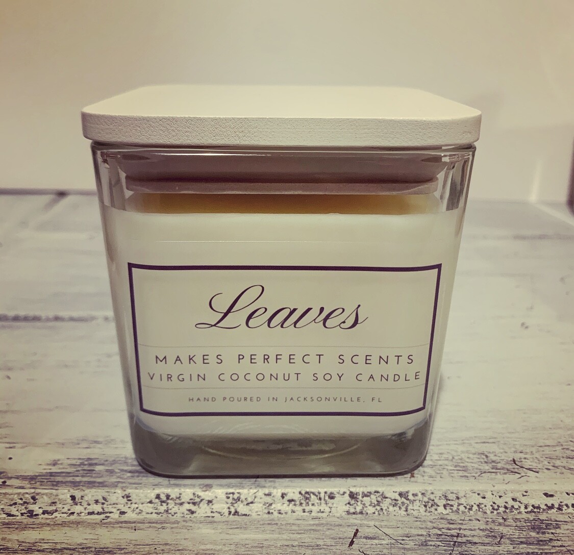 LEAVES Autumn like BBW Clean Natural Soy Candle Wood Wick USA Ingrdts ...