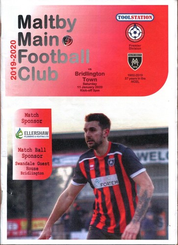 Maltby Main v Bridlington Town 11/01/20 NCEL Premier Division | eBay UK