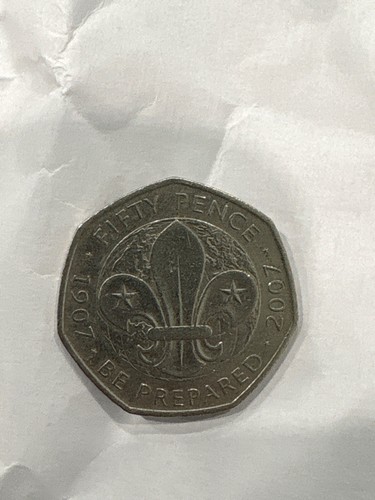 Be Prepared 50p Coin 1907-2007 Circulated Fifty Pence 2007 Scouting ...
