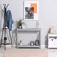 Grey Console Table with Shelf, Display Shelf Stand Furniture for Living ...