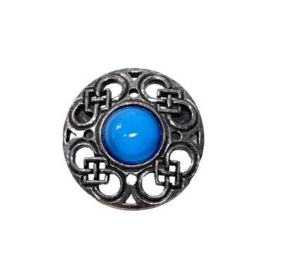 MIRACLE ROUND CELTIC BROOCH WITH BLUE STONE | eBay