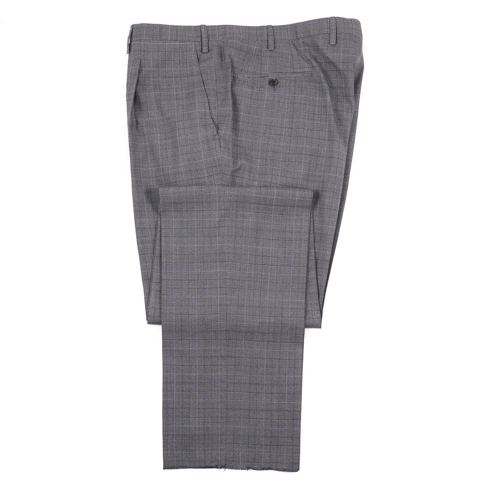 Kiton Slim-Fit Medium Gray Check Super 190s Wool Suit 48L (Eu 58L) NWT ...