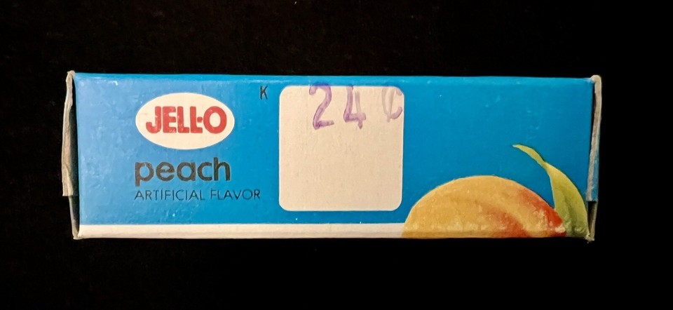 Vintage Peach Flavored JELLO Gelatin SEALED UNOPENED Box PROP 1970s ...