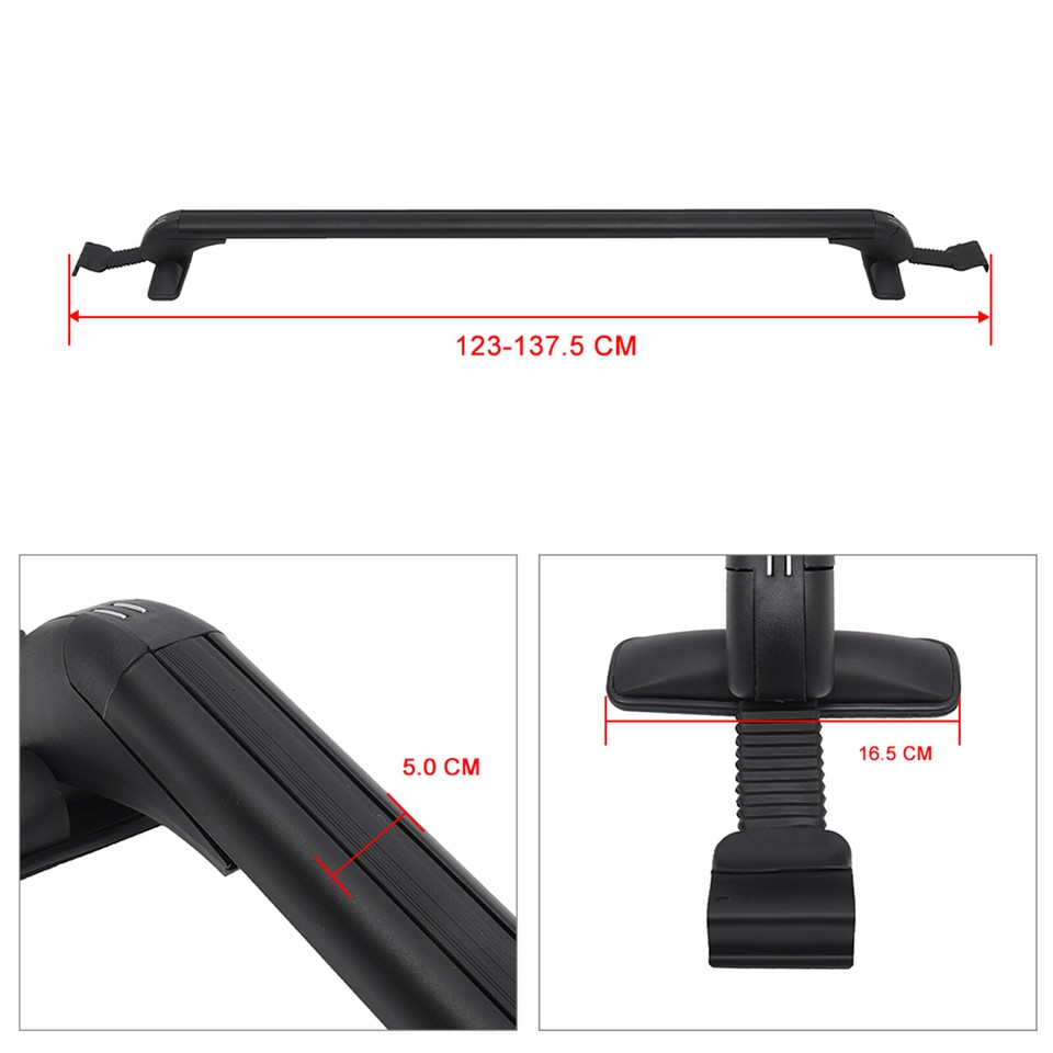 2x Universal Cross Bar For48.43"-54.13" Car SUV Lugggage Carrier Roof ...