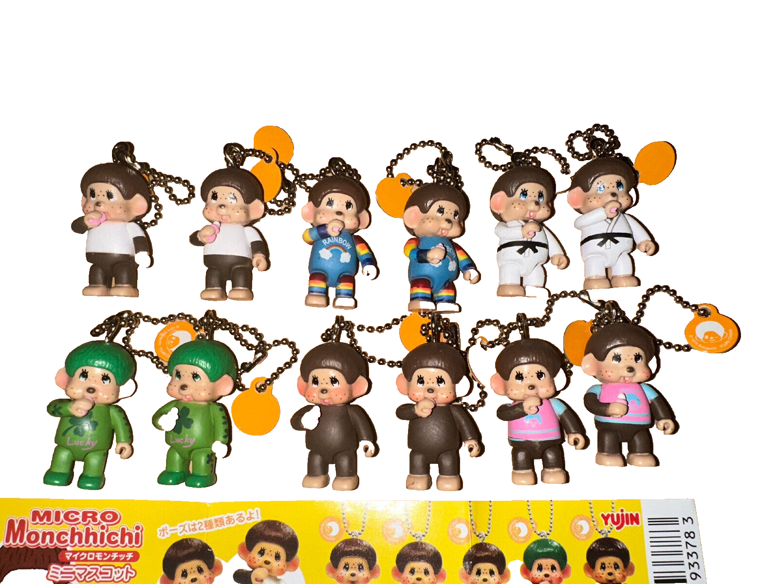 Yujin Monchhichi Micro Monchhichi keychain Full set 12 different pieces ...