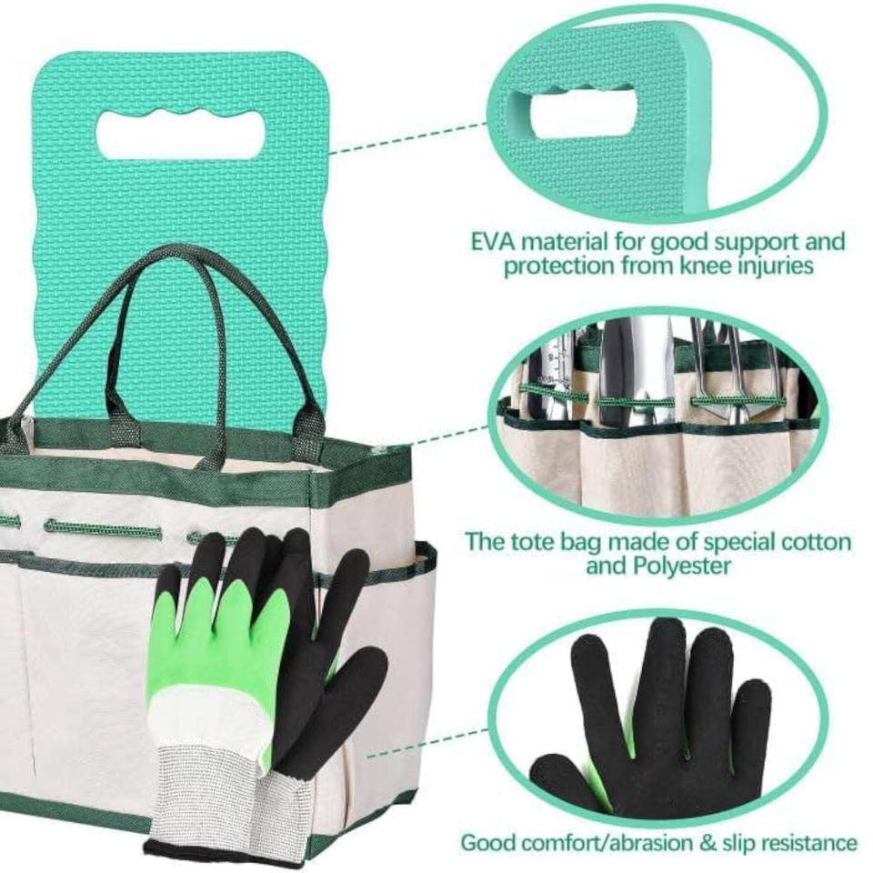 Gardening Tool Set Garden Hand Tools Gift Set 10 Piece Kit Fork Trowel ...