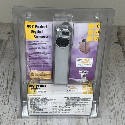 Pocket Spy Camera 007 Digital Still Shot Or Video Dolphin Peripherals ...