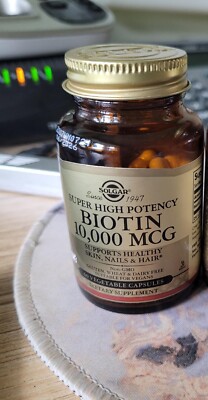 SUPER High Potency Biotin, ~10,000 mcg, ~60 Vegetable Capsules ~FREE S ...