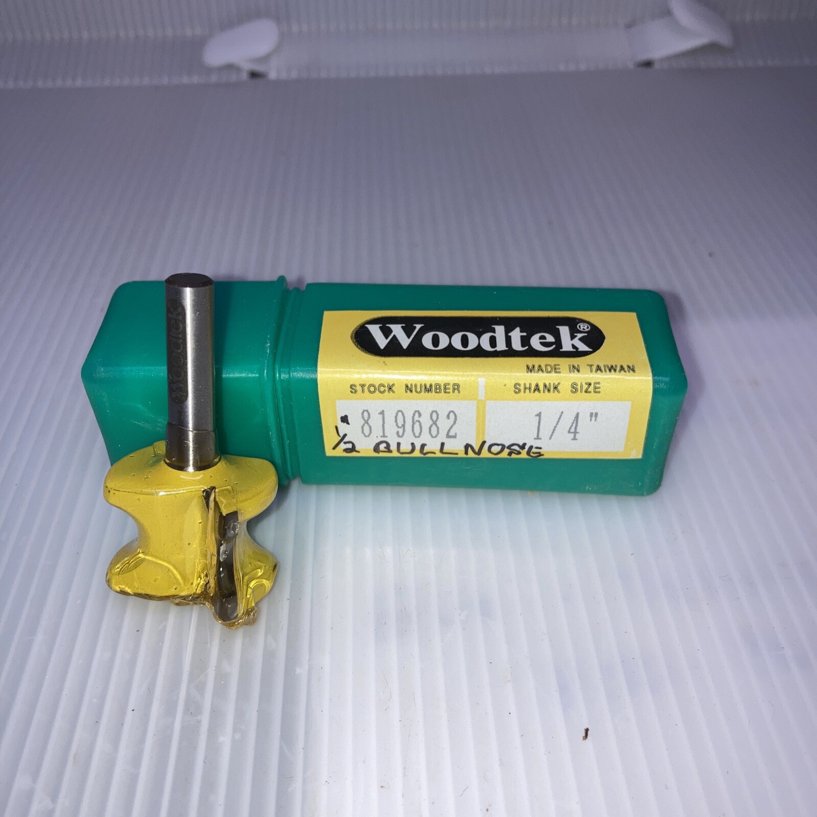 Woodtek 1/2 Bullnose Router Bit 1/4” 819682 Made In Taiwan Woodworking ...