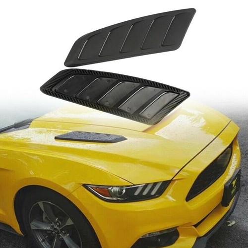 1 Pair Air Flow Intake Hood Scoop Bonnet Vents Cover Universal Black ...