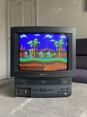 Sony Trinitron KV-14V6U 14" VHS Combi Retro Gaming CRT TV | eBay UK
