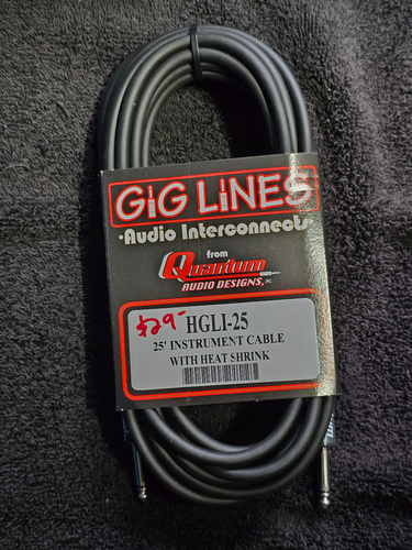 Quantum Audio Designs 25' 1/4" instrument cable with heat shrink HGLI ...