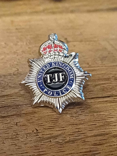 TJF (The Job's Fab) UK National Police Badge Metal Pin w/ King Charles ...