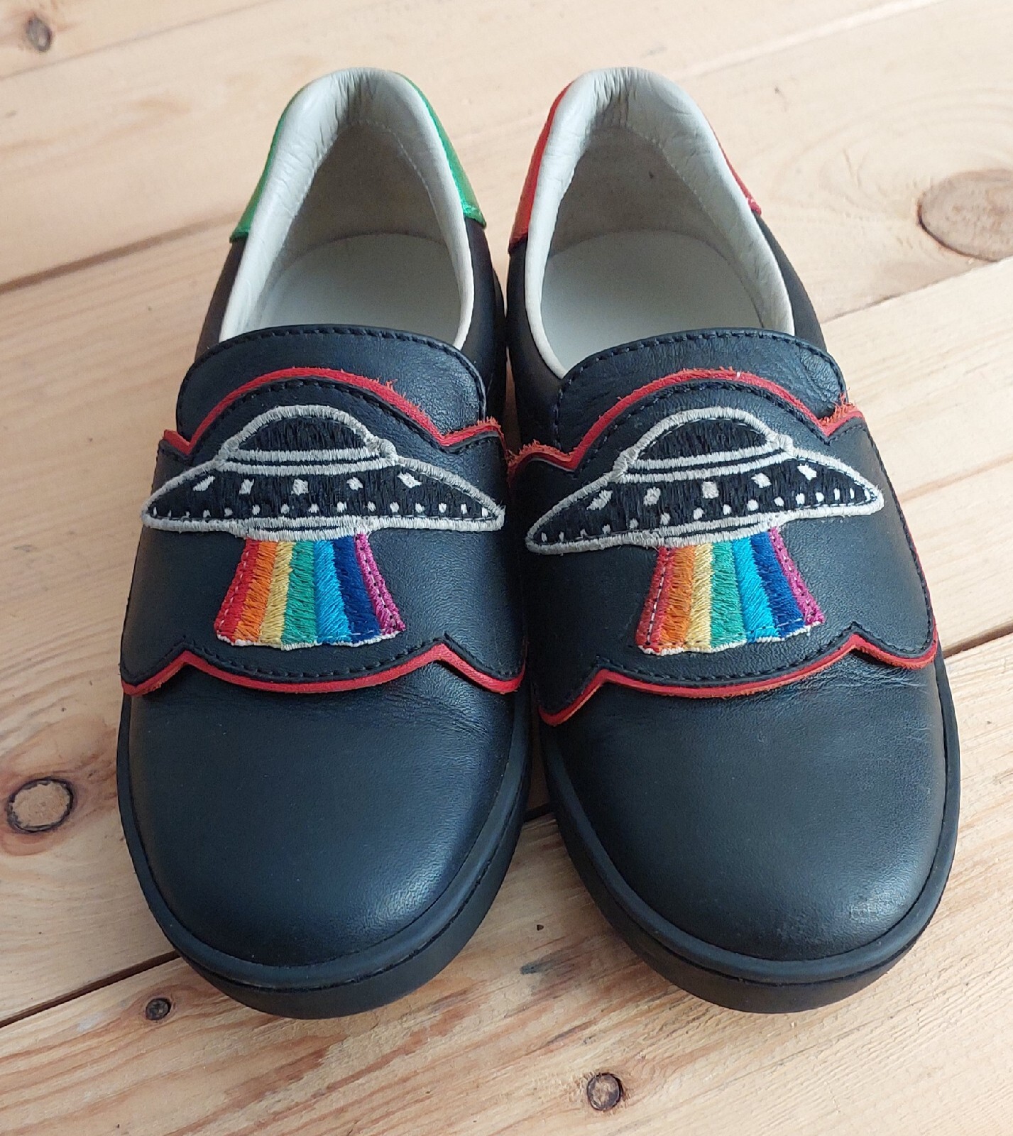 Gucci Ufo Sneakers Kids Size 10 US Ace Sneakers Slip On 500911 | eBay