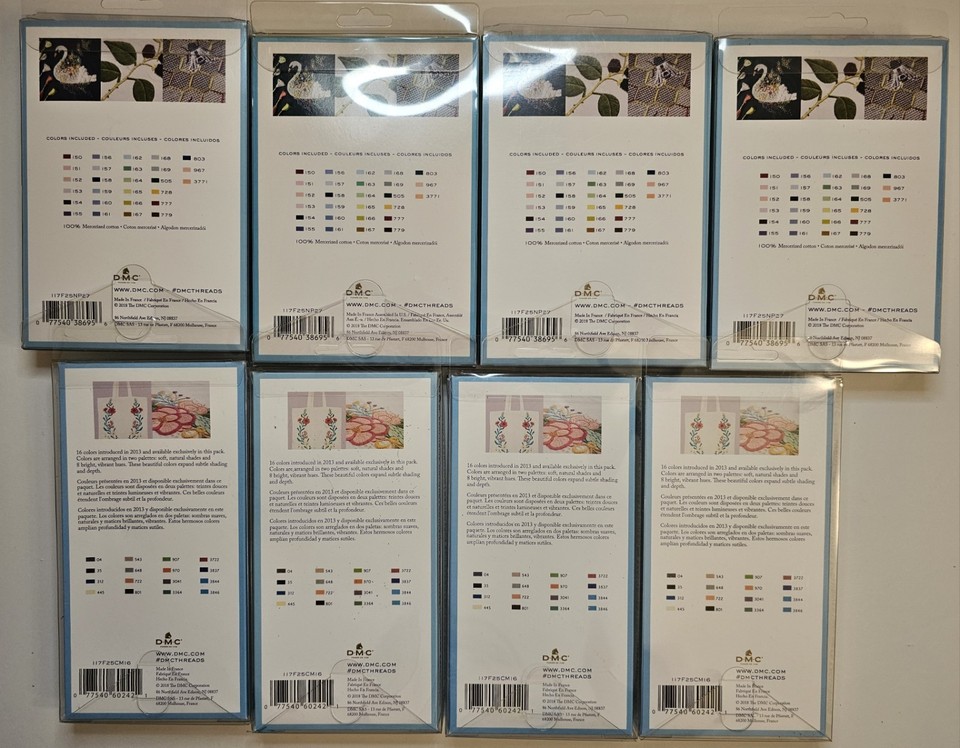 Lot Of 8 Boxes DMC Needlework Thread Floss- 4 Gold Collection/4 ...