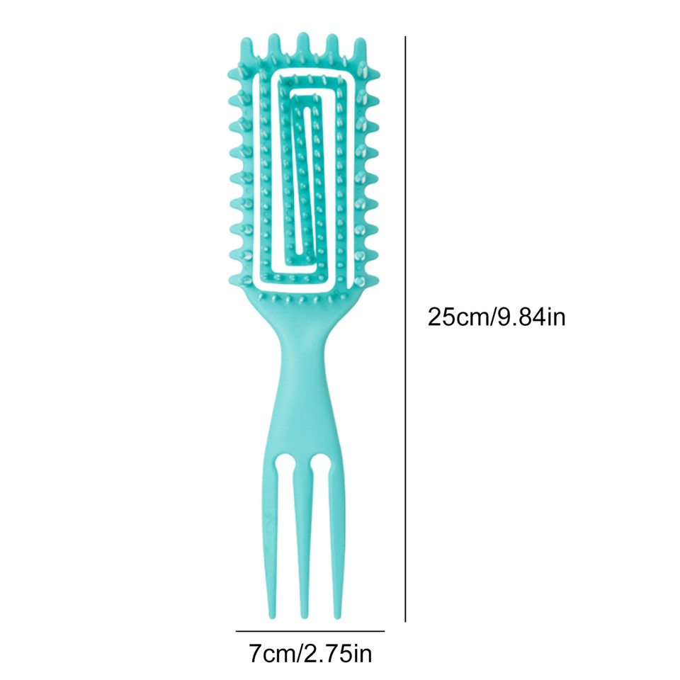 Hair Brushes For Women Three-pronged Comb Curl Hair Separating Brush ...