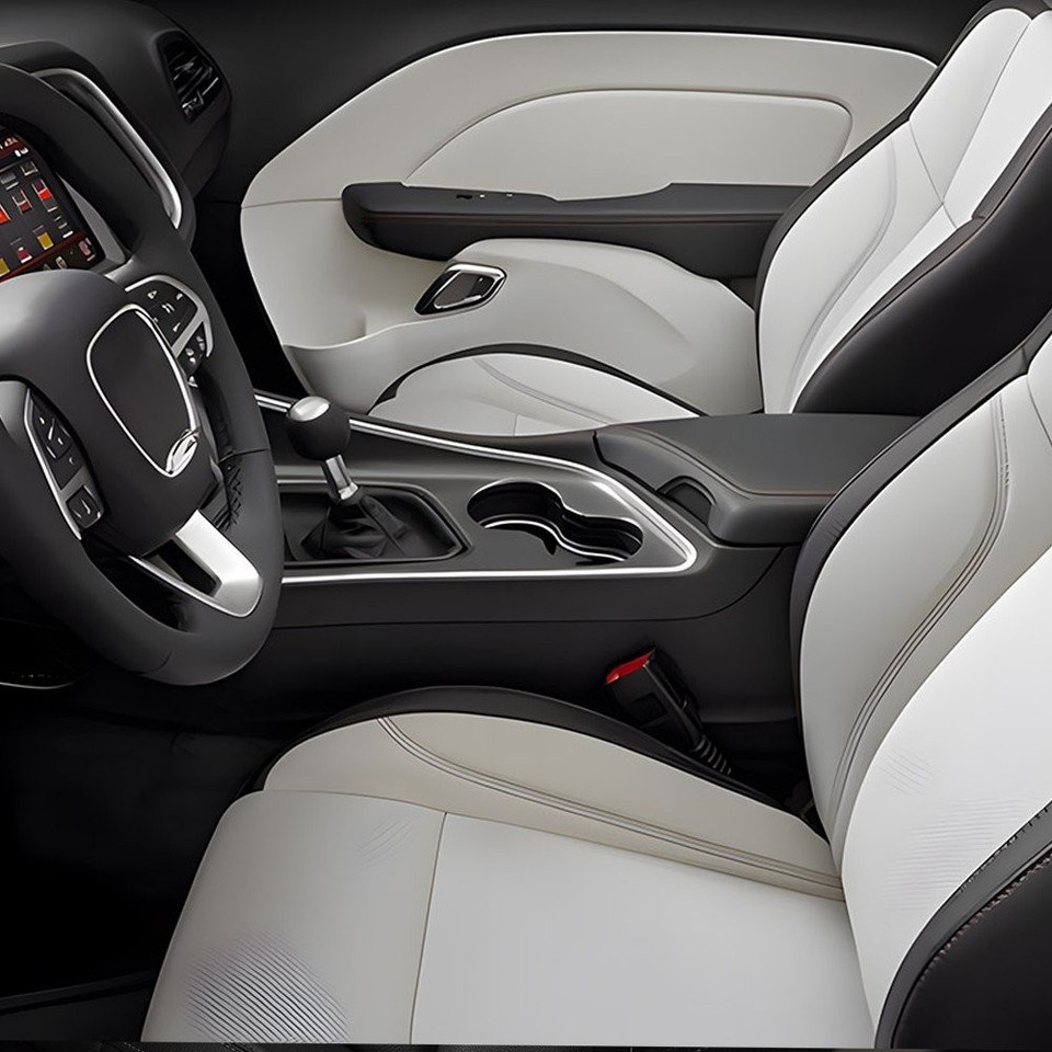 Leather Center Console Armrest Lid Cover Trim For 2015-20 Dodge ...