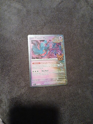 NEW RARE Pokemon TCG Flutter Mane Card; #78; Cosmos Holo; Trick Or ...