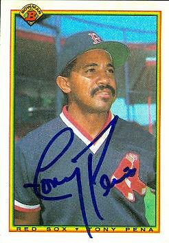Tony Pena autographed Baseball Card (Boston Red Sox) 1990 Bowman #271 ...