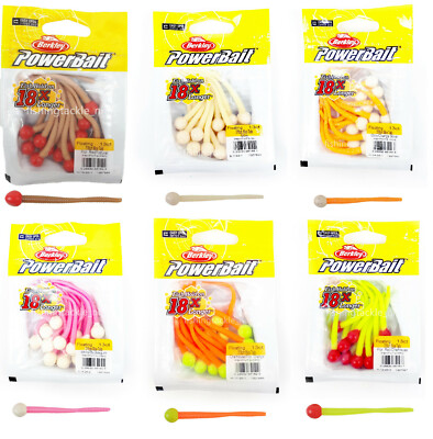Berkley Floating Mice Tails Powerbait 13 per Pack 3" Trout/Perch Bait ...