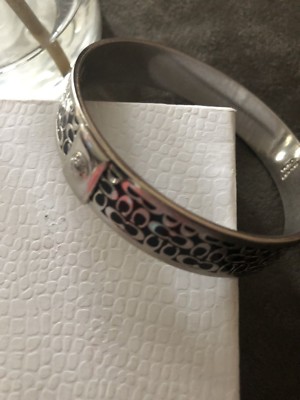 Coach Signature C Bangle Bracelet Silver And Ref | eBay