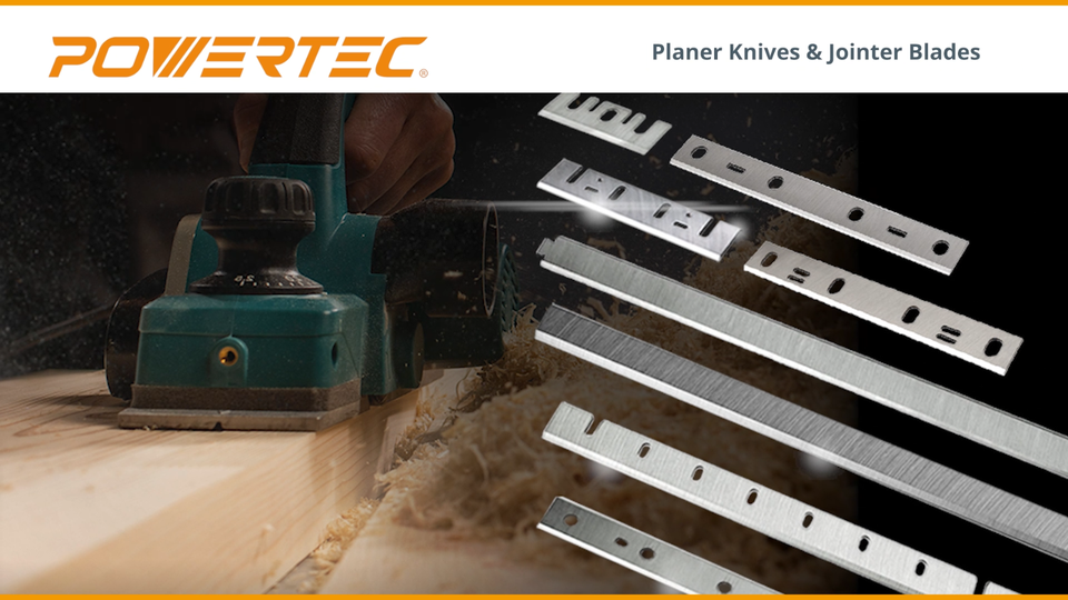 POWERTEC 12-1/2" Planer Blades for Delta TP305, WEN 6550, Craftsman ...