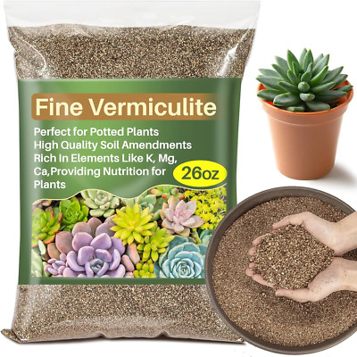 26OZ Vermiculite - Organic Vermiculite for Plants Fine Horticultural ...
