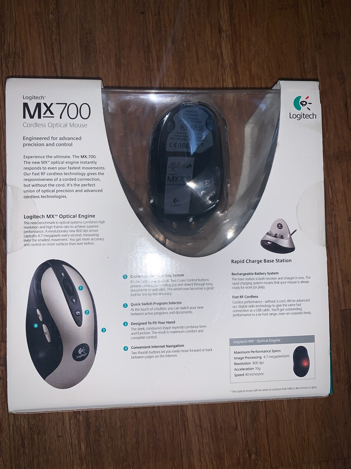 Logitech MX700 Cordless Optical Mouse MX 700 (930754-0403) 97855015129 ...