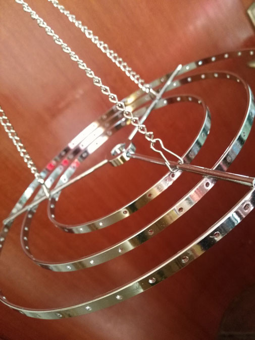 1Pcs Round Hanger Centerpiece Hanging Frame Chandelier Wedding ...