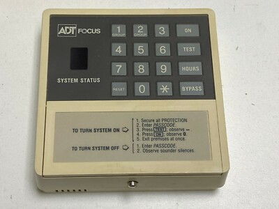 ADT 477528 FOCUS 45 SECURITY KEYPAD 7188-028 | eBay