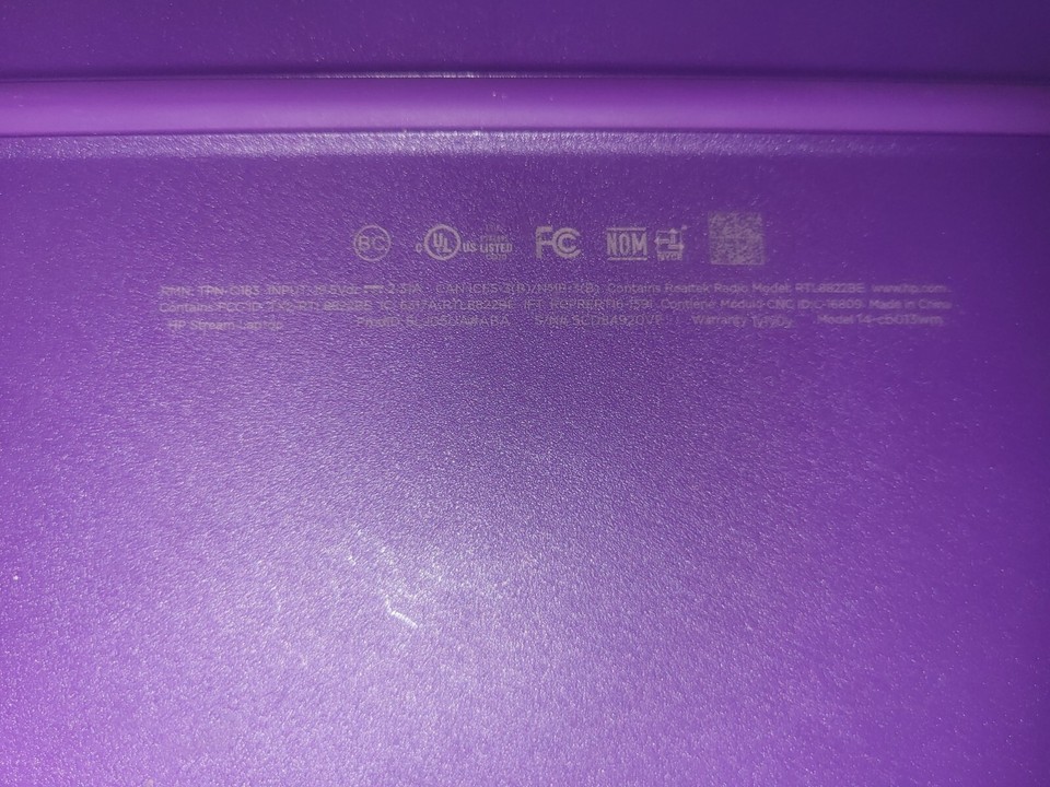 PURPLE HP Stream 14-ax020wm LAPTOP 4GBRAM 30GBHD SCREEN INTACT ...