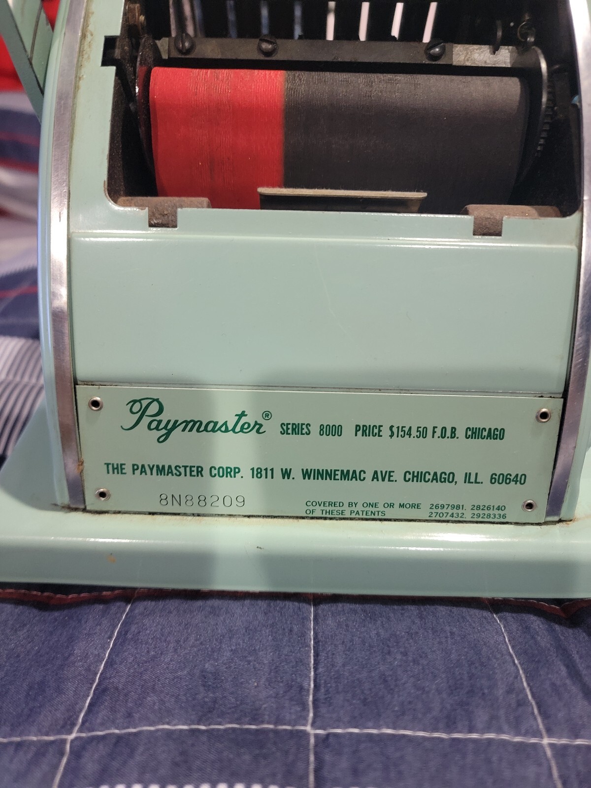 VTG Paymaster 8000 Series Ribbon Writer Works Green | eBay