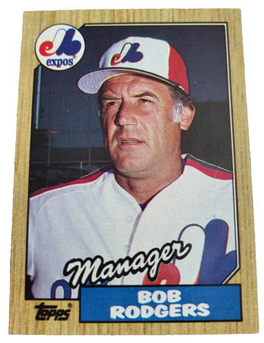 1987 Topps Bob Rodgers Manager #293 Montreal Expos MLB Baseball Card ...
