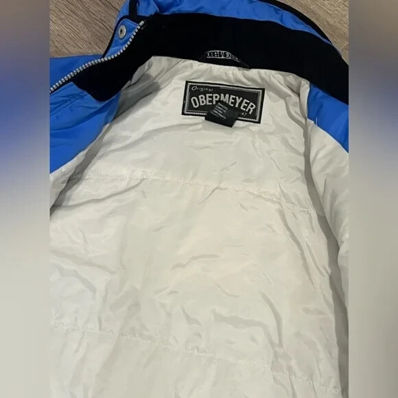 VTG Men’s Vintage OBERMEYER Large Blue Ski Snowboard Winter Jacket Warm ...