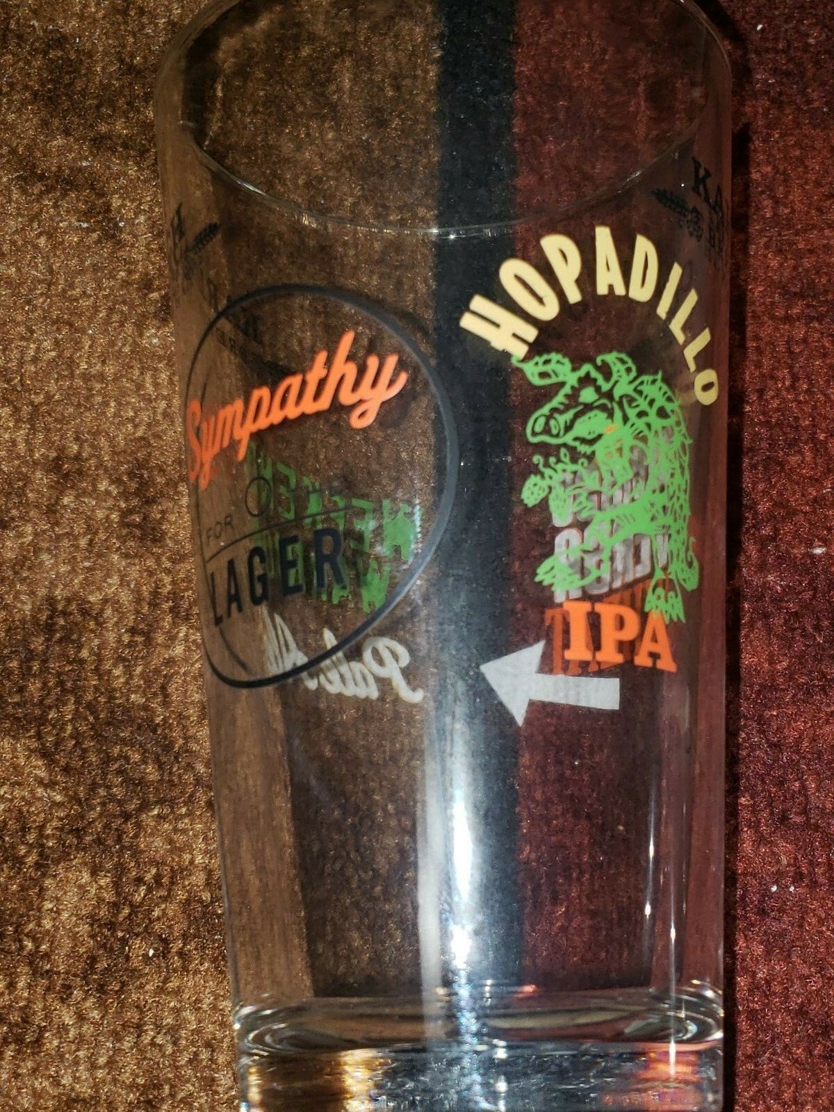 Lot 2 Karbach Brewing Co Hopadillo Pale Ale IPA Pint Beer Glass Houston ...