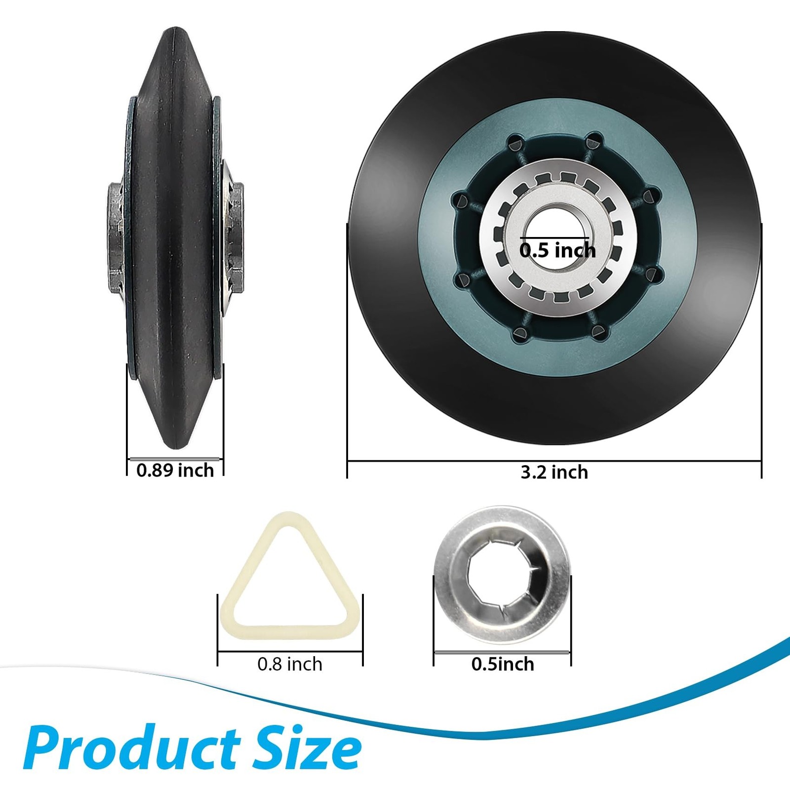 WPW10314173 W10314173 Dryer Drum Support Roller Kit 602309666835| eBay