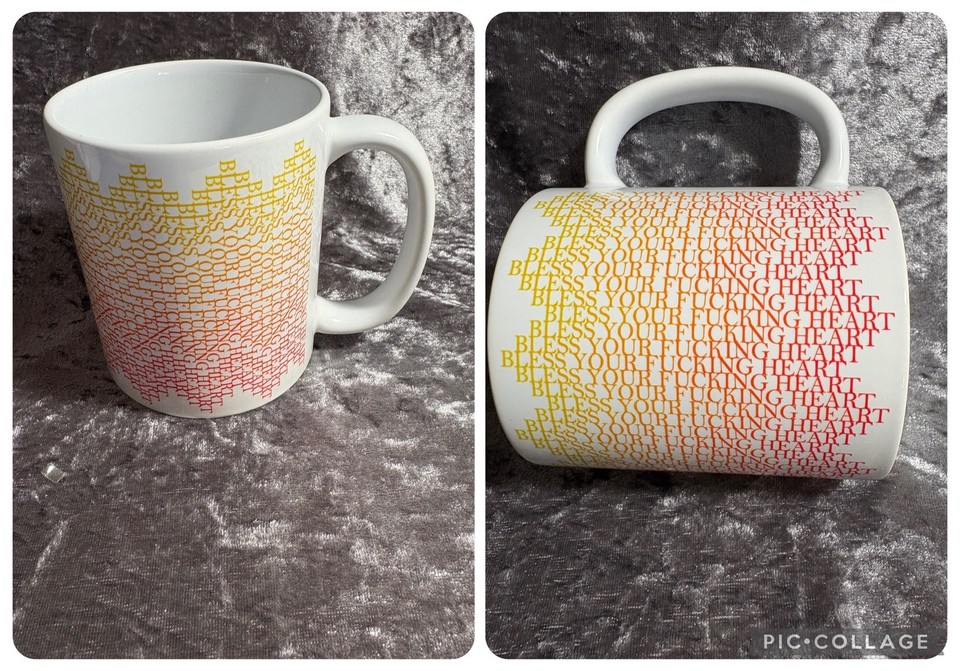 Hidden Swear Word Mug Bless your f heart with gift box | eBay UK