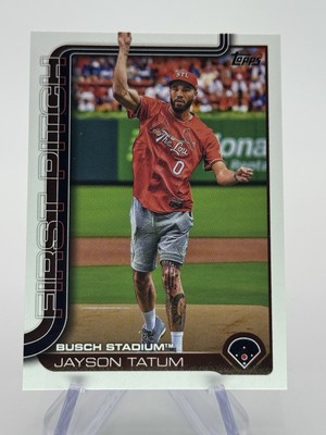 JAYSON TATUM First Pitch #FP-5 Cardinals (Celtics) - 2025 Topps Series ...